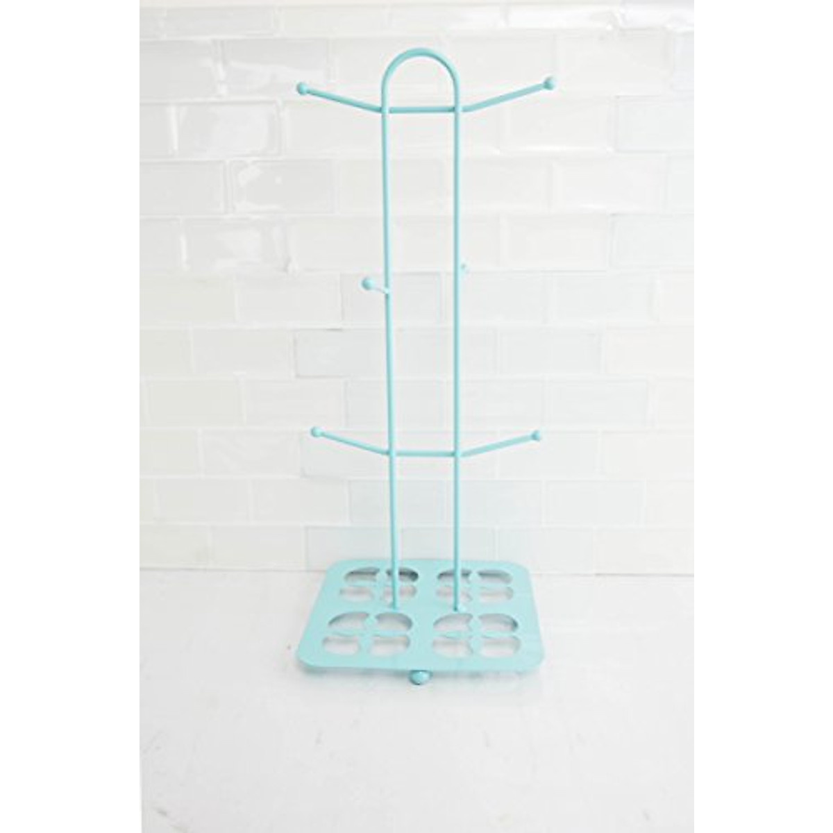 Home Basics Trinity Collection Pantryware Organization Set, Turquoise (Mug Tree)