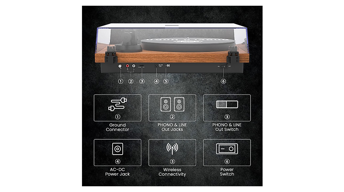 ANGELS HORN Bluetooth Turntable – Premium Vinyl Experience