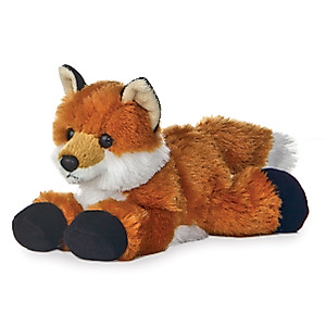 Aurora Bundle of 2 8" Floppy Beanbag Stuffed Wild Animals - Foxxie The Fox & Woolsey The Wolf