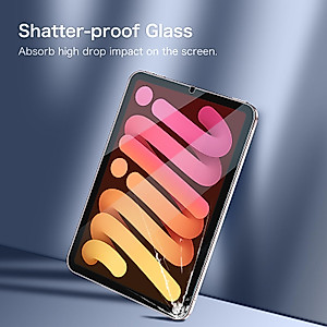 Fintie 2-Pack Tempered Glass Screen Protector for iPad Mini 7 (A17 Pro) 7th Generation 2024 / iPad Mini 6 (6th Generation 2021) 8.3 Inch - Anti Scratch Premium HD Clear, 9H Hardness Bubble Free