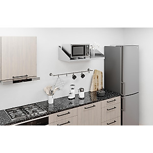 AmGood Stainless Steel Microwave Shelf | NSF Certified | Appliance Shelf | Heavy Duty | Commercial Grade | Wall Mount | Silver (36" Length x 18" Width)