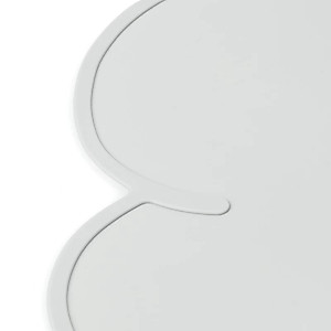 PandaEar 2 Pack Silicone Table Placemats Food Grade Mats for Kids Baby Toldder| BPA Free Non Slip Eating Table Mat Lightweight Portable with Unique Raised Edge (Blue Grey)