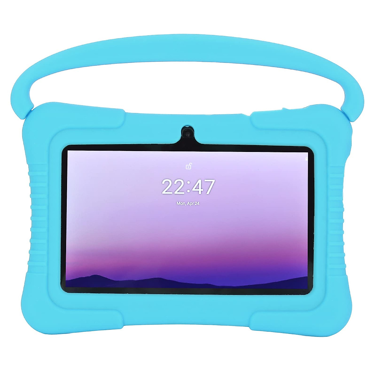 Kids Tablet, 7 inch 2GB 32GB Quad Core Processor Toddler Tablet with Dual Camera, 3D Design Kids Tablets with Protective Cover for Girls and Boys 110‑240V (US Plug)