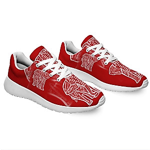 Womens Mens Tennis Shoes,Athletic Fashion Alabama Elephant Cool Sneaker for Girl,Boy,Gym,Walking,Hiking,Jogging,Running,Travel and More White Size 8.5