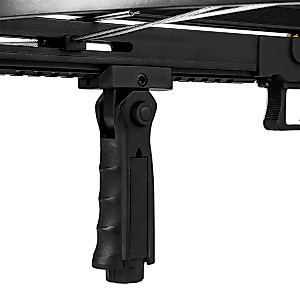 XtremepowerUS Hybrid Crossbow 80 lbs 160 fps Hunting Flashlight Scope Red Light Pointer Combo w/Magazine Capacity + Bag, Black