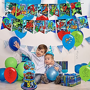 Goo Jit Zu Heroes Birthday Party Decorations, Goo Jit Zu Heroes TV Show Party Supplies with Happy Birthday Banner, Cake Topper, Cupcake Toppers, Balloons for Boys Girls Birthday Party Favors