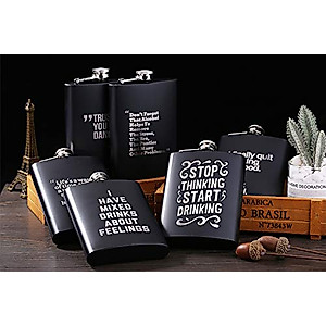Personalized Flask Custom Flask | Engraved Any Text/Logo | 8 Oz Stainless Steel Pocket Hip Flask for Drinking | Wedding Gift for Groomsman, Dad | 2022 First Christmas