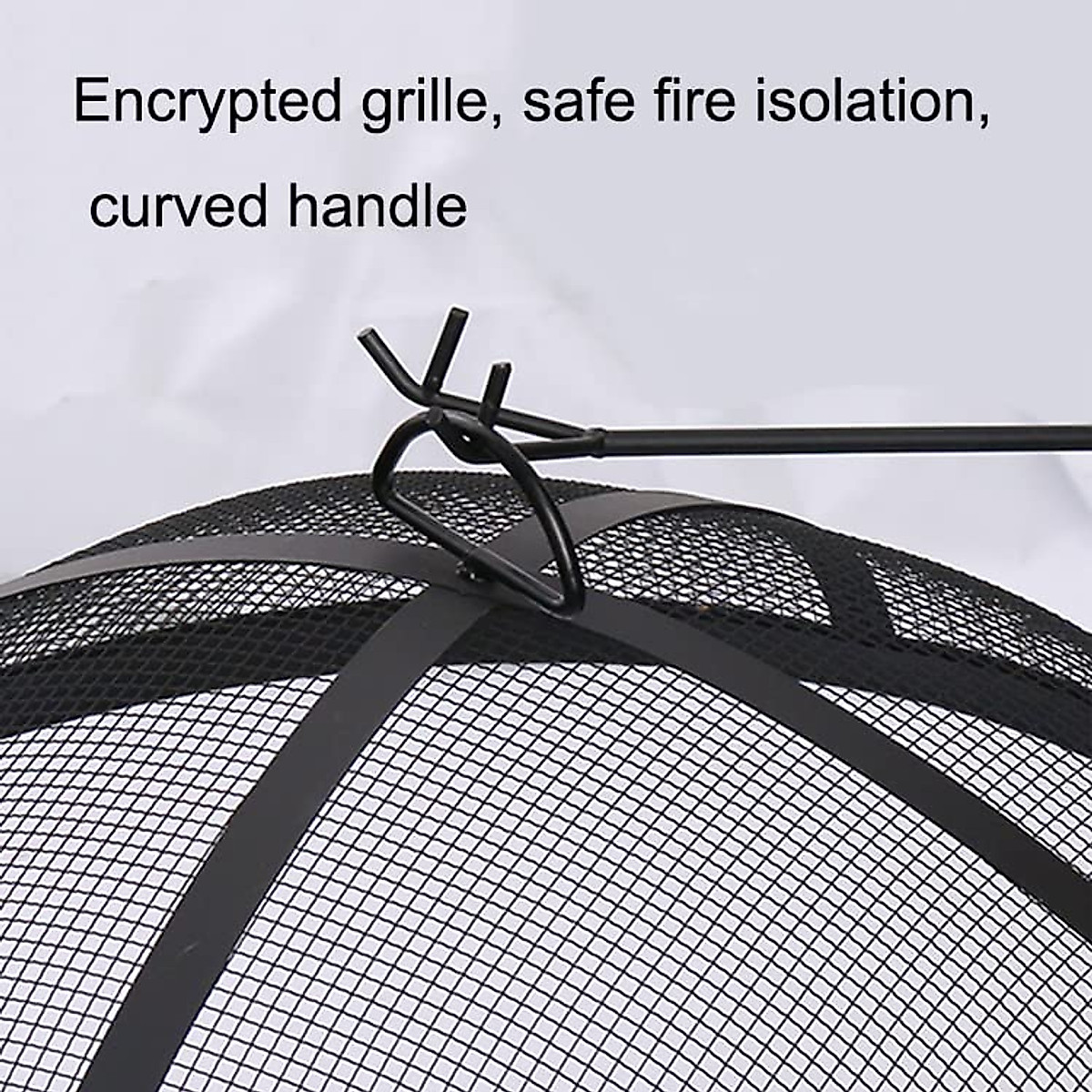 MCNUSS 30in Garden Fire Pits, Outdoor Steel Fire Pit with Spark Screen,Black Stainless Steel Construction Portable Campfire, Backyard and Patio Firepits