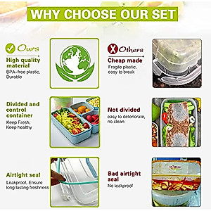 Food Storage Container with Lid Airtight, with 6 Individual BPA-Free Plastic Food Containers for Pantry Fridge Organization and Storage, Reusable Stackable Meal Prep Containers, Dishwasher Safe