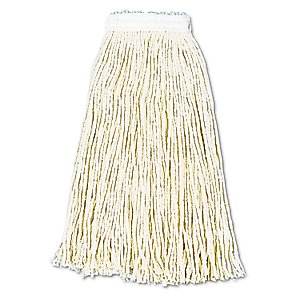 Boardwalk 216CCT Premium Cut-End Wet Mop Heads, Cotton, 16oz, White (Case of 12)