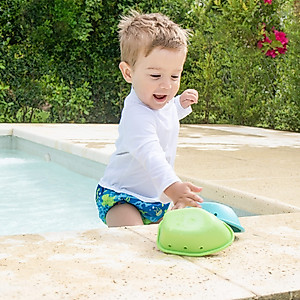 green sprouts Boys' Snap Swim Diaper, Royal Blue Turtle Journey, 5T