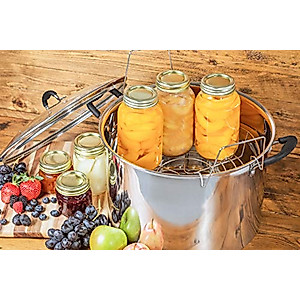 McSunley Water Bath Canner with Glass Lid, Induction Capable, 21.5Qt, Stainless Steel