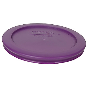 Pyrex Thistle Purple (3) 7200-PC, (3) 7201-PC, & (3) 7402-PC Round Plastic Food Storage Replacement Lids, Made in USA