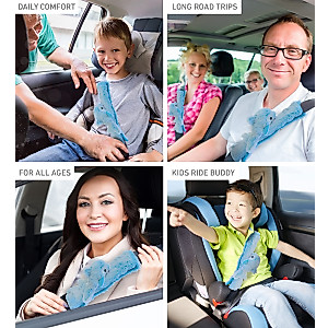 Puzzled Dolphin Super-Soft Plush Seat Belt Cover