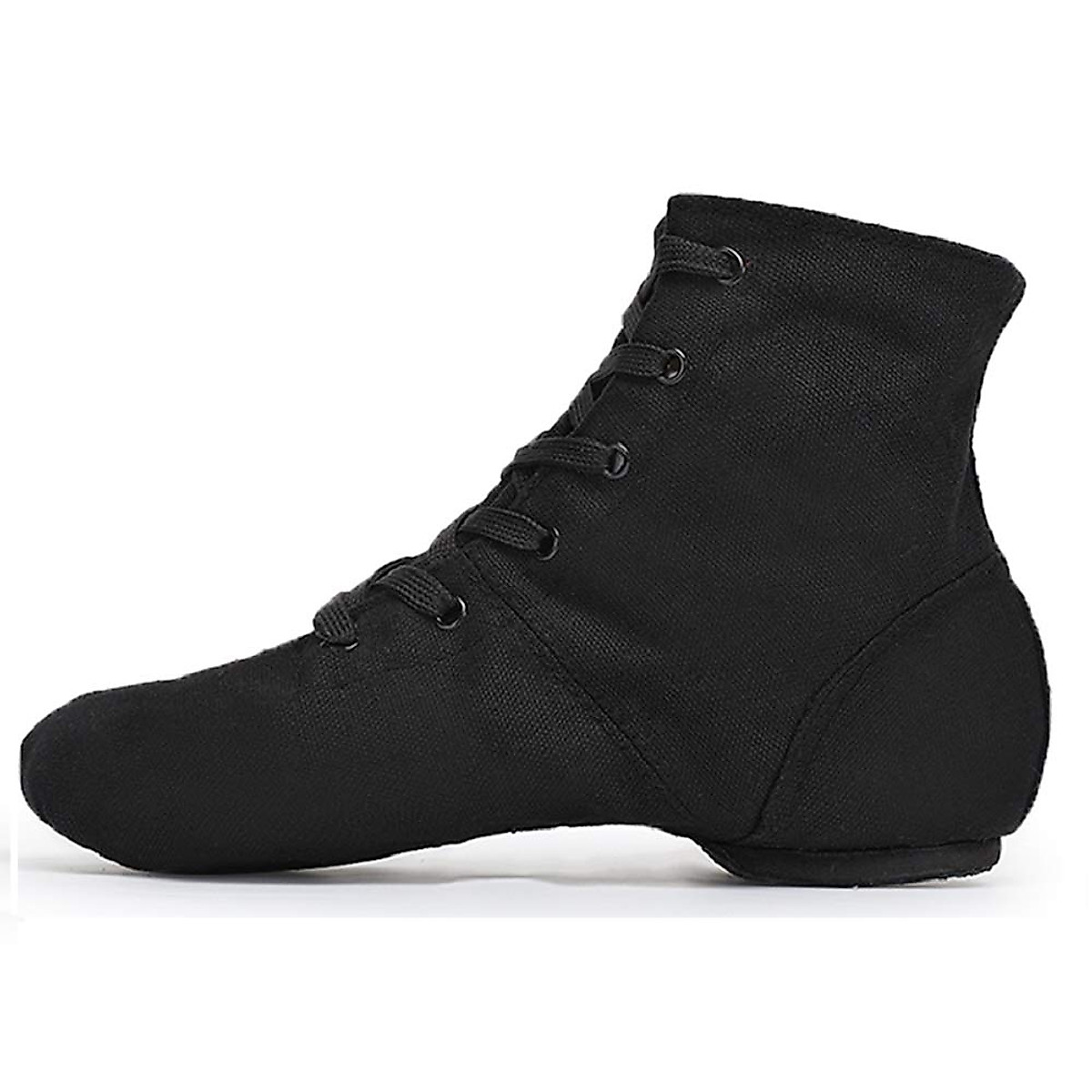 Smithmelody Canvas Jazz Dance Boots Ballet Dancing Sneakers for Adult Men Women (7/38，Black
