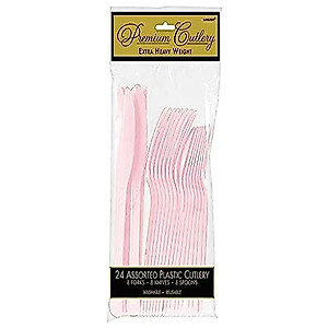 Assorted Blush Pink Premium Cutlery Set- 24 pcs.