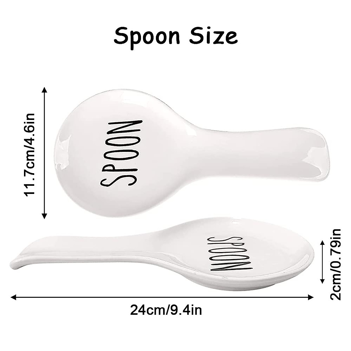 Spoon Rest for Kitchen Counter,Ceramic Spoon Holder,Ceramic Utensil Holder,Large Size Cooking Utensil Kitchen Spoon Rest -Essential Kitchen Gadgets & Accessories