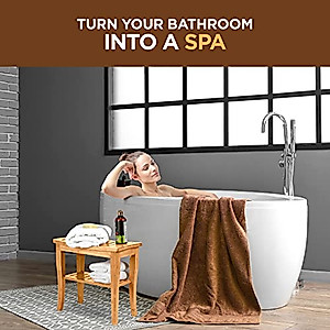 Bambüsi Bamboo Shower Bench and Bamboo Shower Floor Mat