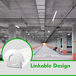 bulbeats 8FT LED Shop Lights, Suspend or Flush Mount 8' LED Shop Light Fixtures, 110W 14500LM[Eqv. to 440W HPS/WH] 5000K Commercial Shop Lights Fixtures for Workshop/Garage/Office/Warehouse