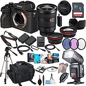 Sony a7R IVA Mirrorless Camera Bundle - ILCE7RM4A/B with 16-35mm f/2.8 GM Lens + Prime Accessory Package Including 128GB Memory, TTL Flash, Extra Battery, Software Package, Auxiliary Lenses & More