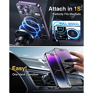 VANMASS [Military-Grade] for MagSafe Car Mount [2024 Upgraded Magnets] Magnetic Cell Phone Holder for Car Truck Vent, Cellphone Stand Cradles Auto Mobile Accessories for iPhone 15 14 13 12 11 Android