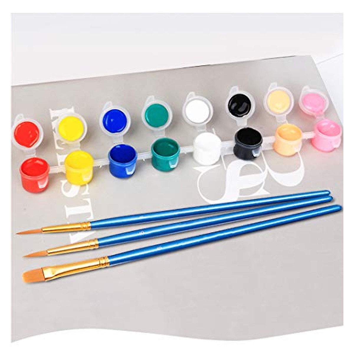 Chenistory 4 Packs DIY Paint by Number for Kids & Adults Acrylic Painting 16 x 20 inch Paint Canvas with Paintbrushes Set Draw Arts Craft Home Decoration - Mountain Landscape Picture