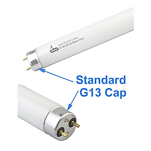 CHKADAWA BL T8 F10W 2 Pack Replacement Bulbs for Aspectek, LiBa 20W Indoor Device, F10T8 BL368nm 10 Watt Tube G13, 13'' Linear Black Light Fluorescent Tube.