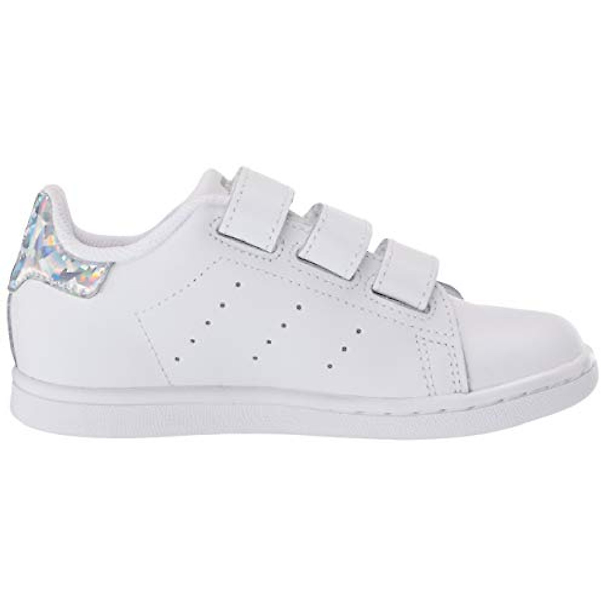 adidas Originals Kids Stan Smith Sneaker, White/White/Black, 9 US Unisex Toddler