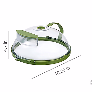 2-in-1 Microwave Steamer & Splash Protector Cover, Clear Microwave Splatter Cover for Food with Handle and Water Storage Box, Microwave Plate Food Cover, Home Kitchen Gadgets and Accessories (1PC)