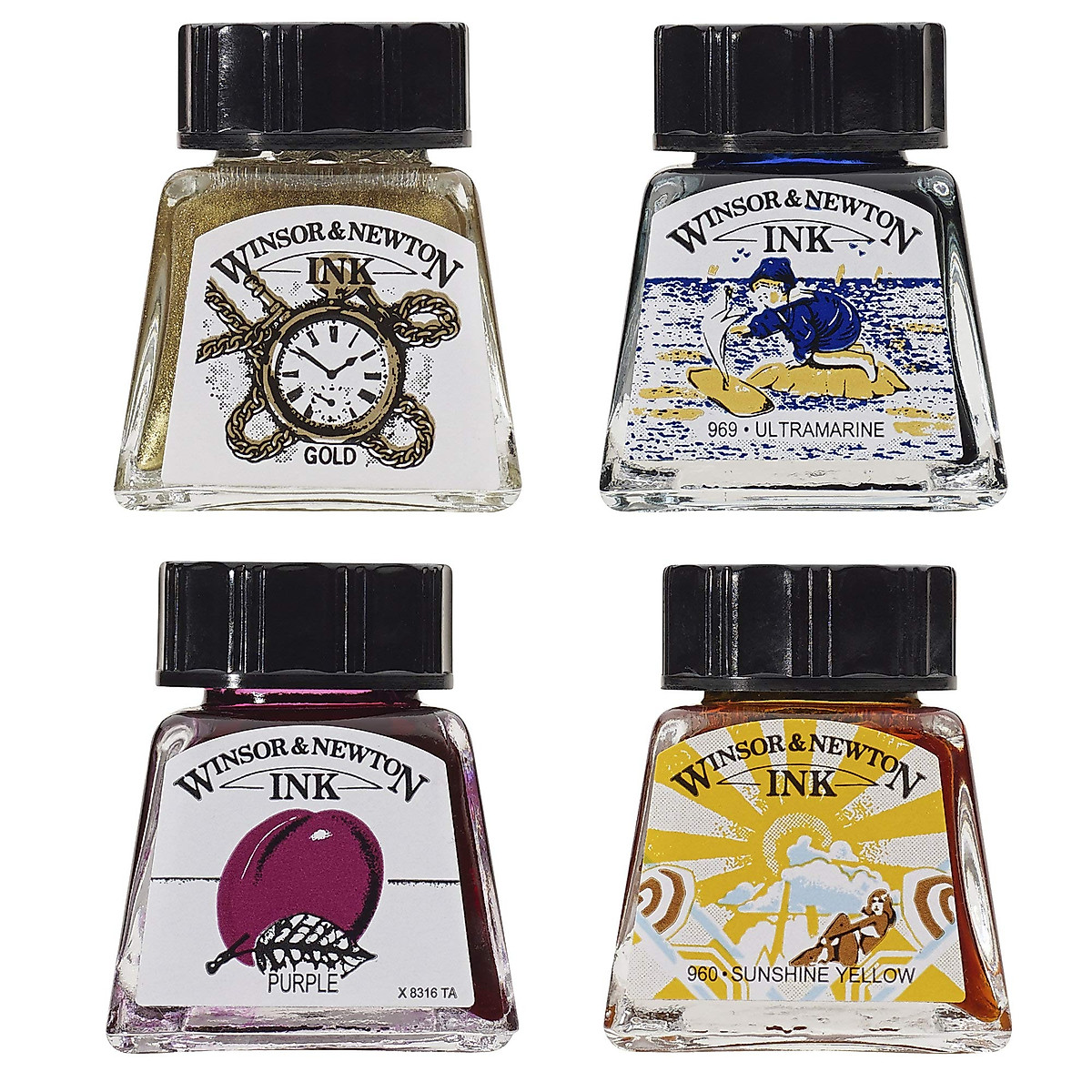 Winsor & Newton Drawing Ink, 14ml Bottle, Black Indian