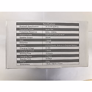 August EP650 Bluetooth Wireless Over Ear Headphones with aptX LL Low Latency/Multipoint/NFC / 3.5mm Audio in/Headset Microphone - Silver