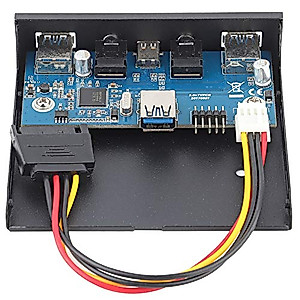 4071-3008 Soft Drive Front Panel 5Gbps, 3.5Inch USB 3.1 Floppy Disk Drive Front Panel, Type C Interface Plugged, High Fidelity Audio Interface with a Separate Switch