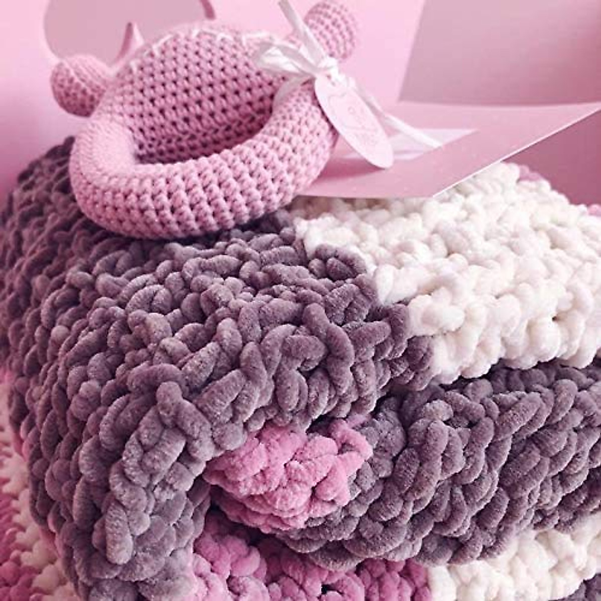 Himalaya Dolphin Baby Yarn Knitting Yarn 2 Skeins 264 Yards 2x100gram Super Bulky Baby Blanket Yarn (80305)