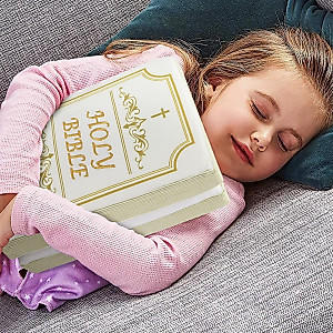 Yelakey Bible Pillow Book Plush That Opens Christian Holy Bible Stuff Religious Party Favors Gifts for Kids for Christening Easter