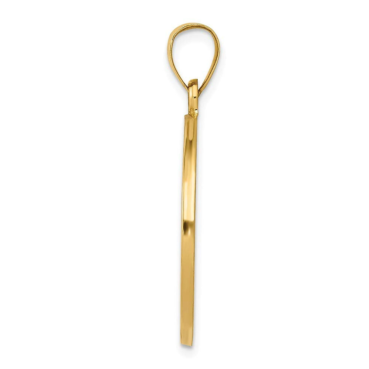 14k Yellow Gold Catholic Patron Saint Anthony Medal Pendant Charm - 31mm x 23mm