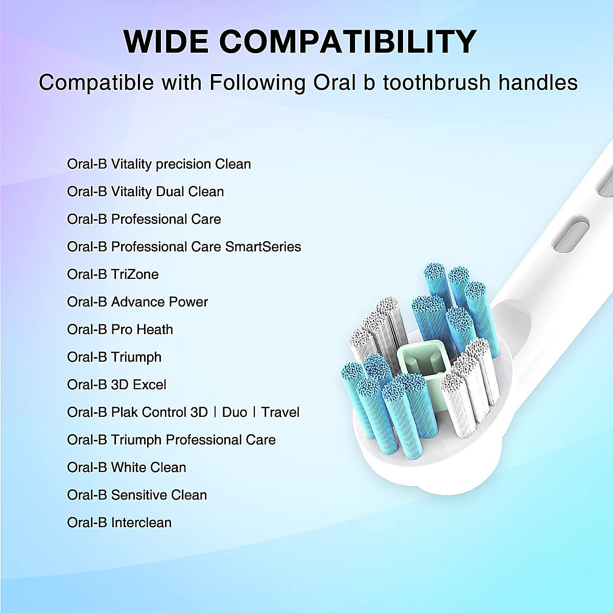 Replacement Toothbrush Heads Compatible for Oral B Braun Electric Toothbrush,10 Pack Professional Precision Brush Heads for Oral b 7000/Pro 1000/9600/ 5000/3000/8000
