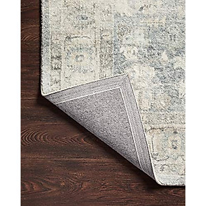 Loloi II Rosette Collection ROS-07 Denim/Fog, Traditional 7'-6" x 9'-6" Area Rug