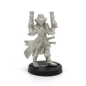 Stonehaven Miniatures Half-Orc Gunslinger Figure (for 28mm Scale Table Top War Games) - Made in USA