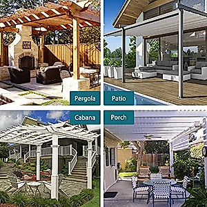 BONZER White Outdoor Sheer Curtains for Patio Waterproof - 2 Panels Grommet Indoor Voile Sheer Curtain for Living Room, Bedroom, Porch, Pergola, Cabana,54 x 84 inch, White