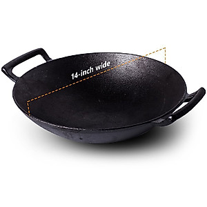 It's useful. 14 Inch Cast Iron Wok with Handles and Built in Base