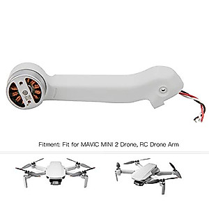 RC Drone Arm, ABS + Metal Mini RC Drone Arm Drone Arm Spare Parts Compatible for Mavic Mini 2 Drone(Back Left)