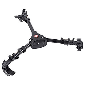 Acouto Tr Dolly with Wheels Heavy Duty VX-600 Foldable Tr Dolly 3 Wheels Stand Pulley Base Universal Camera Photography Professional Aluminium Alloy Tr Dolly Rail Track