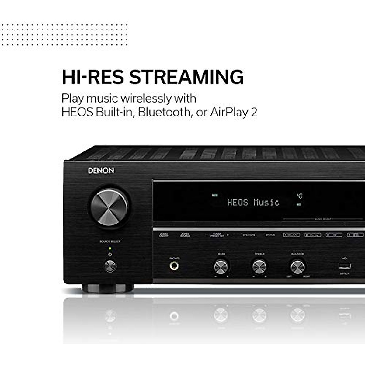 Denon DRA-800H 2-Channel Stereo Network Receiver for Home Theater | Hi-Fi Amplification | Connects to All Audio Sources | Latest HDCP 2.3 Processing with ARC Support | Compatible with Amazon Alexa