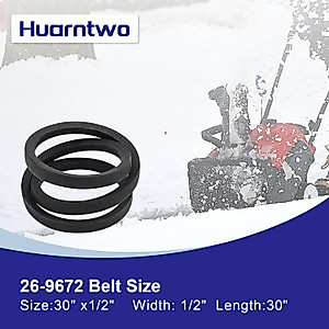 Huarntwo 26-9672 Drive Belt for Toro snowblowers