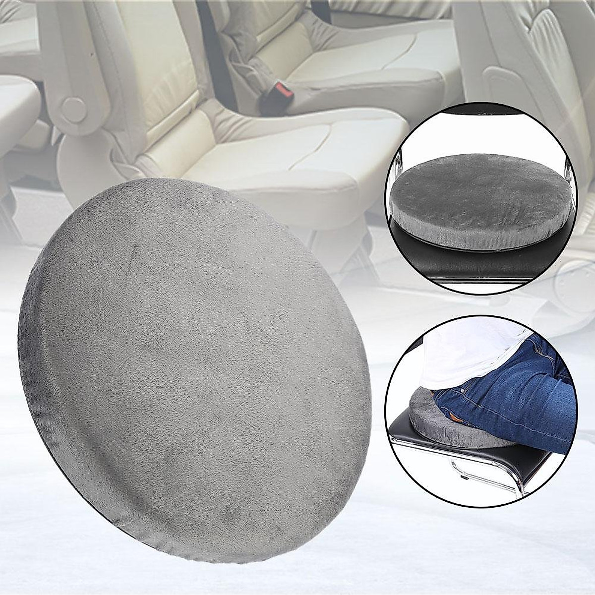 ANGGREK Office Home Use Rotating Car Swivel Seat Cushion Rotatory Chair Pad Skidproof Antiskid