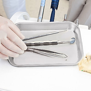 Surgical Tray, Stainless Steel Tray for Lab Instrument Supplies, Tattoo Tool for Lab Instrument Supplies Tattoo Tool Small Metal Tray for Medical Surgical Dental Instruments