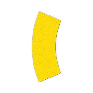 INCOM Manufacturing: Workplace Marker "Arc" Shape, Yellow (Pack of 25)