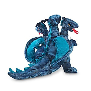 Folkmanis Three-Headed Blue Dragon Hand Puppet