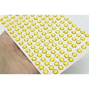 HTHYLURE Fishing Lure Eye 3D Soft Solid Gold Eye Fishing Eyes Holographic Lure Eyes Making Fly Tying Fake Fish Eyes DIY Lifelike Realistic Artificial Holographic Fake Eyes All Gold 4MM-500pcs