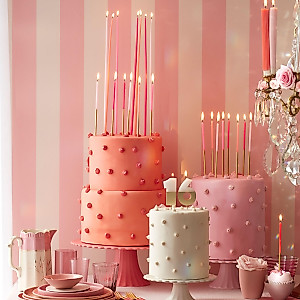 Meri Meri Gold Dipped Star Birthday Candles for Cake (Pack of 1), 5.2" Tall, Unscented Meri Meri Candles, Gold Birthday Candles